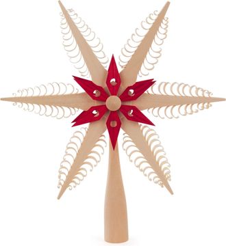 Dregeno Seiffen eG Dregeno Erzgebirge - Christbaumspitze Spansternrot-Natur Ø 24cm