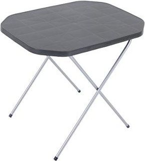 Dajar Patio Campingtisch klappbar 70 x 53 cm Klapptisch Beistelltisch für Balkon Terrasse Garten Camping leicht anthrazit/grau