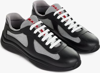 Prada Baskets en polyester recycl&eacute; m&eacute;lang&eacute;