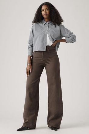 Levi's Pantalon Ribcage Wide Leg - Femme - Marron / Hot Fudge - 25X30