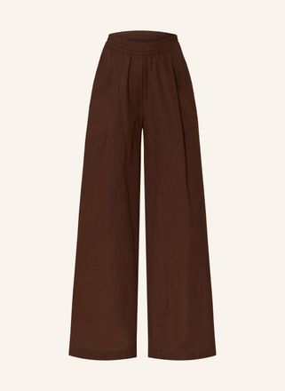 Rich & Royal Marlenehose Mit Leinen braun