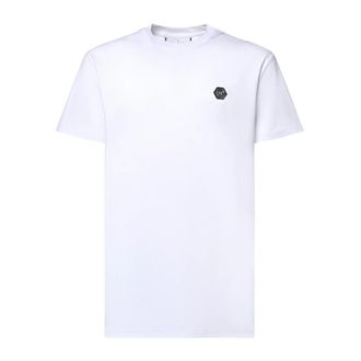 Philipp Plein Homme, Tops, Blanc, Taille: L T-Chemises