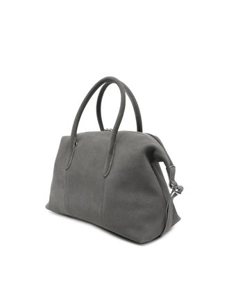 Patrizia Pepe Fly Suede Top Handle Bag - Grey