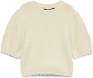 Vero Moda Vmnovah SS Pull Bouffant à col Rond GA Noos Tricot, Bouleau, XS Femme