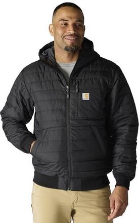 Carhartt Work in Progress Veste imperméable à capuche légère et isolante pour homme Coupe décontractée, noir, X-Large