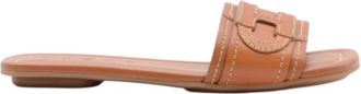 Hogan Femme, Chaussures, Brun, Taille: 38 1/2 EU H685 Flat Sandal