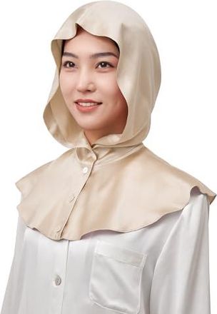 LilySilk Bonnet de nuit en pure soie pour femme - Style cagoule - Avec fermeture à boutons et ourlet plissé - Bonnet en soie pour un bon sommeil et une meilleu
