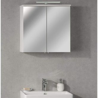 Fackelmann LED-Aufsatzleuchte/Maße (B x H x T): ca. 30 x 4 x 12,5 cm/hochwertige LED-Leuchte fürs Badezimmer/Spiegelleuchte für einen Badschrank/Farbe: Silber/En