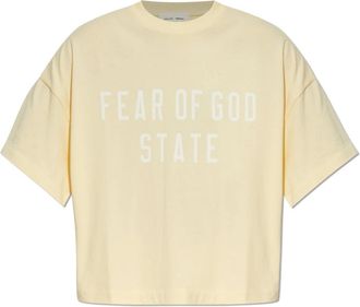 Fear of God Femme, Tops, Jaune, Taille: 40 FR T-shirt avec logo imprimé