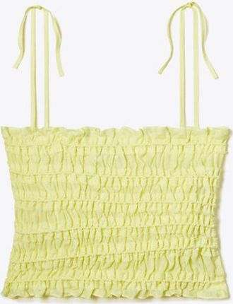 Tory Burch Damen Gesmoktes Top aus Viskose