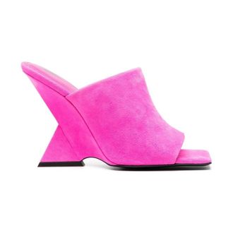 The Attico Fuchsia Square-Toe Mules - - Shoes - Damen - Rosa - 37 EU