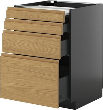 IKEA METOD / KNIVSHULT Unterschr auszb Arbeitsfl/3 Schubl