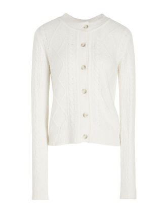 8 by YOOX BRUSHED CABLE KNIT CARDIGAN