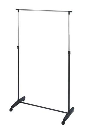 WENKO Kleiderst&auml;nder Mikey, Garderobenst&auml;nder zur Kleideraufbewahrung mit Rollen und verstellbarer Kleiderstange, Kunststoff/Metall, 90 x 103-170 x 38 cm, C
