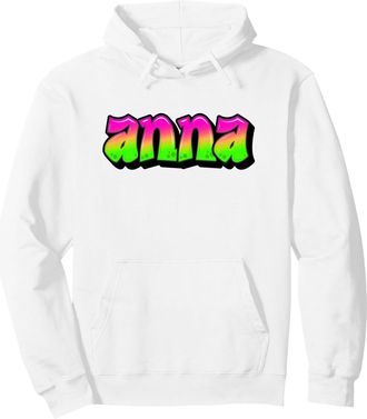 BDAZ Anna Graffiti Personalisierter Name Gr&uuml;n Rosa Frauen M&auml;dchen Pullover Hoodie