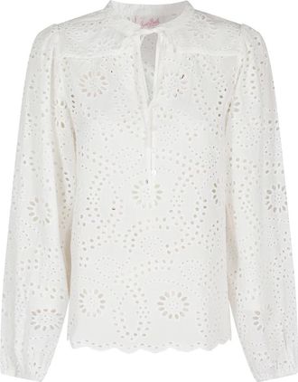 MC2 Saint Barth Femme, Blouses et Chemises, Blanc, Taille: 40 FR Chemisier Blanc Floral
