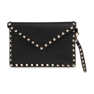 Valentino Garavani Rockstud Envelope Clutch - - Bags - Damen - Schwarzk - ONE SIZE