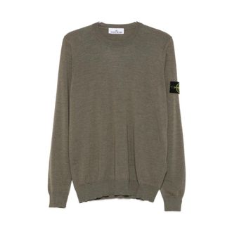 Stone Island Round-Neck Strickwaren - - Knitwear - Herren - Gr&uuml;n - 3XL