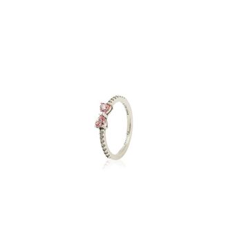 Pandora Pink Luminous Bow Ring - - Accessories - Damen - Grau - 54 MM