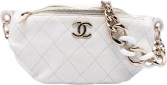 Chanel Sac banane matelass&eacute; Pre-owned - Femme - Pre-owned - Blanc - Taille: ONE Size