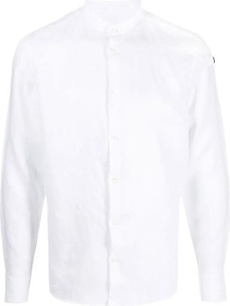 low brand Homme, Chemises, Blanc, Taille: 2XL A001 Camicia Lino Bianca C/coreana