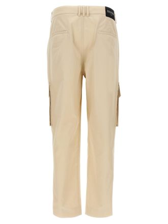 Balmain Mens Beige Cotton Cargo Pants