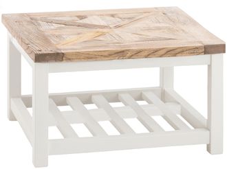 Clp Couchtisch Bastrop Aus Ulmenholz I Holztisch Im Landhausstil I Massiver quadratischer Tisch, Farbe:Natur