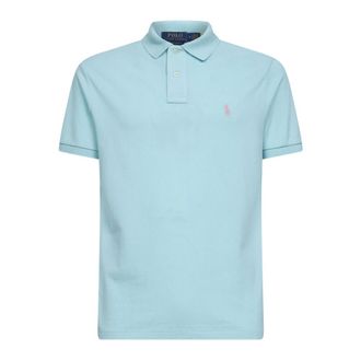Polo Ralph Lauren Custom Slim-Fit Mesh Polo - - Tops - Herren - Blau - 2XL