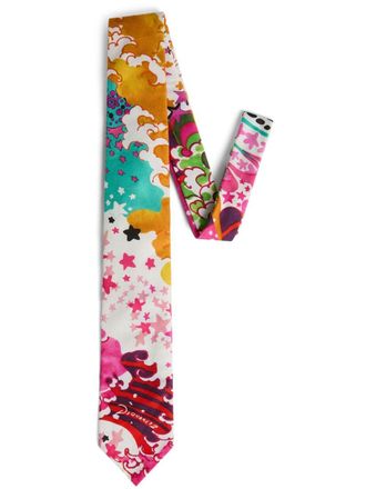 Dsquared2 cravate en coton &agrave; motif abstrait - Rouge