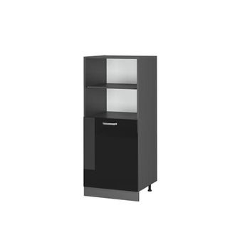 Vicco Meuble pour Four R-Line, Noir Haute Brillance/Anthracite, 60 cm