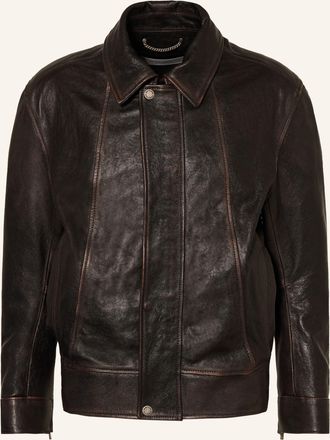 Golden Goose Lederjacke schwarz