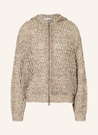 Brunello Cucinelli Brunello Cucinelli Strickjacke Mit Leinen Und Seide braun