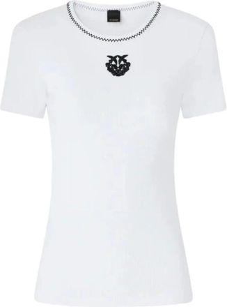 Pinko Pinko, Femme, Tops, Blanc, Taille: 42 FR Brugherio T-shirt