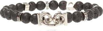 Ferragamo Homme, Accessoires, Noir, Taille: ONE Size Beads Bracelet