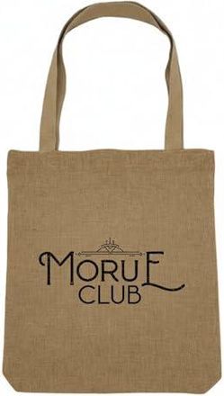 Fabulous Sac Shopping Tote Bag Aspect Lin - Morue Club Humour Poisson Brandade - Sac de Courses Toile Epaisse 360g Beige Naturel Cabas Port&eacute; Epaule Solide Impr