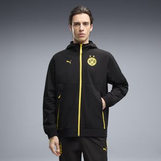 Puma Veste tiss&eacute; zipp&eacute;e PUMATECH Borussia Dortmund Homme, V&ecirc;tements, Noir, XXL