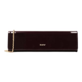 Kazar Femme, Sacs, Brun, Taille: ONE Size Sac &agrave; main de soir&eacute;e allong&eacute; en verni