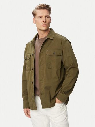 Tommy Hilfiger Hemdjacke Blend MW0MW43471 Dunkelgr&uuml;n Regular Fit