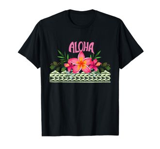 Aloha Hula Dance Hula Lektion Aloha Tropical Hawaii Hibiscus Cute Popular Plumeria Hawaiian Black T-Shirt