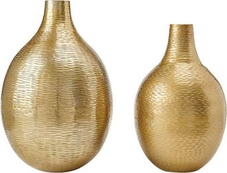 Beliani Blumenvase MOHENJO Metall 32/35 cm Gold