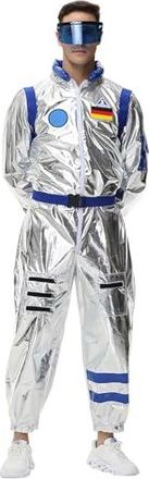 Generico Costume dastronaute pour homme Costume de carnaval combinaison dastronaute combinaison spatiale cosmonaute costume pour spectacle de carnaval et perfo