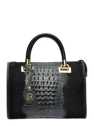 Isabella Rhea Schwarz Rindsledertasche