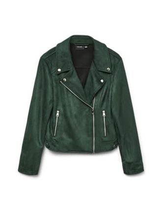 Vero Moda Vmjose Noos Veste courte en daim synth&eacute;tique pour femme, Vert pin, S