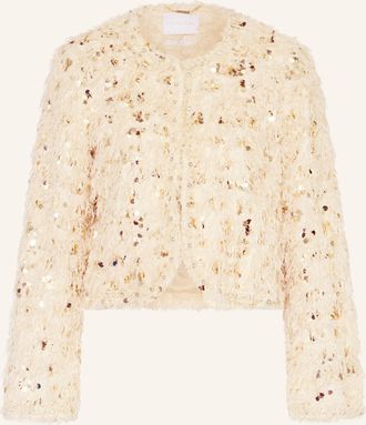 Rich & Royal Kastenjacke Mit Pailletten Und Schmucksteinen gold