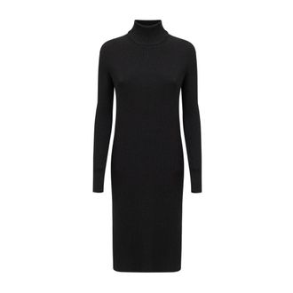Bottega Veneta Robe Longue en Maille C&ocirc;tel&eacute;e - Femme - Robes - Noir - Taille: 36 FR