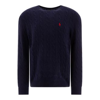 Polo Ralph Lauren Homme, Pulls, Bleu, Taille: XL Pull en laine et cachemire à torsades