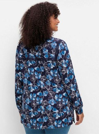 Sheego Klassische Bluse Bluse Langarm