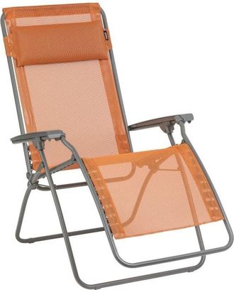 Lafuma Mobilier Fauteuil Relax Transat Jardin - Chaise Longue Zéro Gravité - Rclip - Batyline Iso - Orange Clementine - Lafuma Mobilier