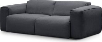Studio Copenhagen home24 2-Sitzer Sofa Grau Webstoff Saia 220 x 71 x 102cm Modern