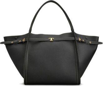 Tod's Femme, Sacs, Noir, Taille: ONE Size T Timeless Shopping Bag